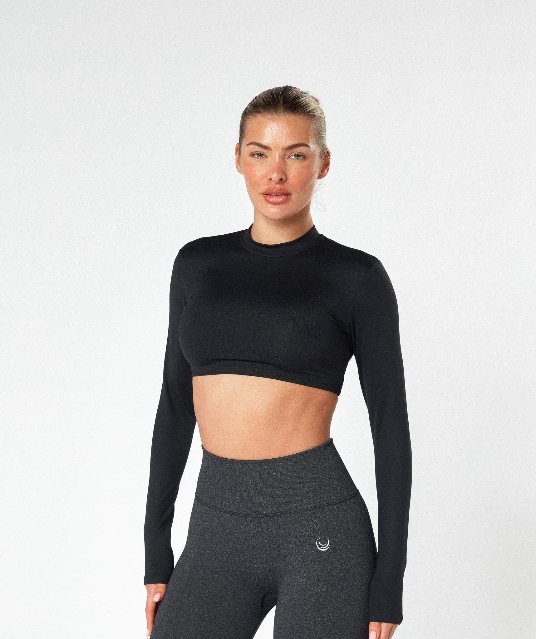 High Neck Open Back Long Sleeve Top – Lazuli Label