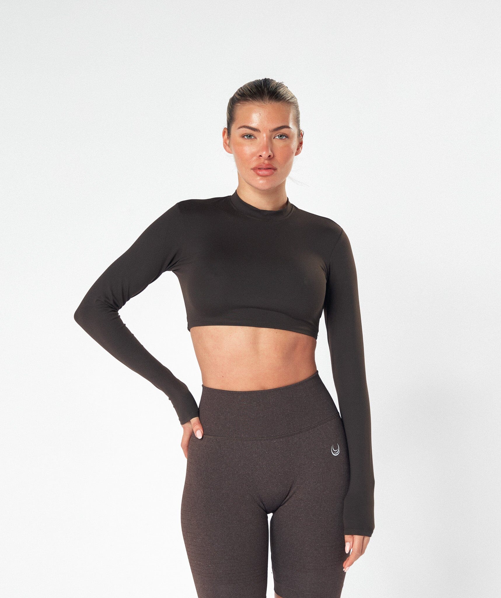 High Neck Open Back Long Sleeve Top – Lazuli Label