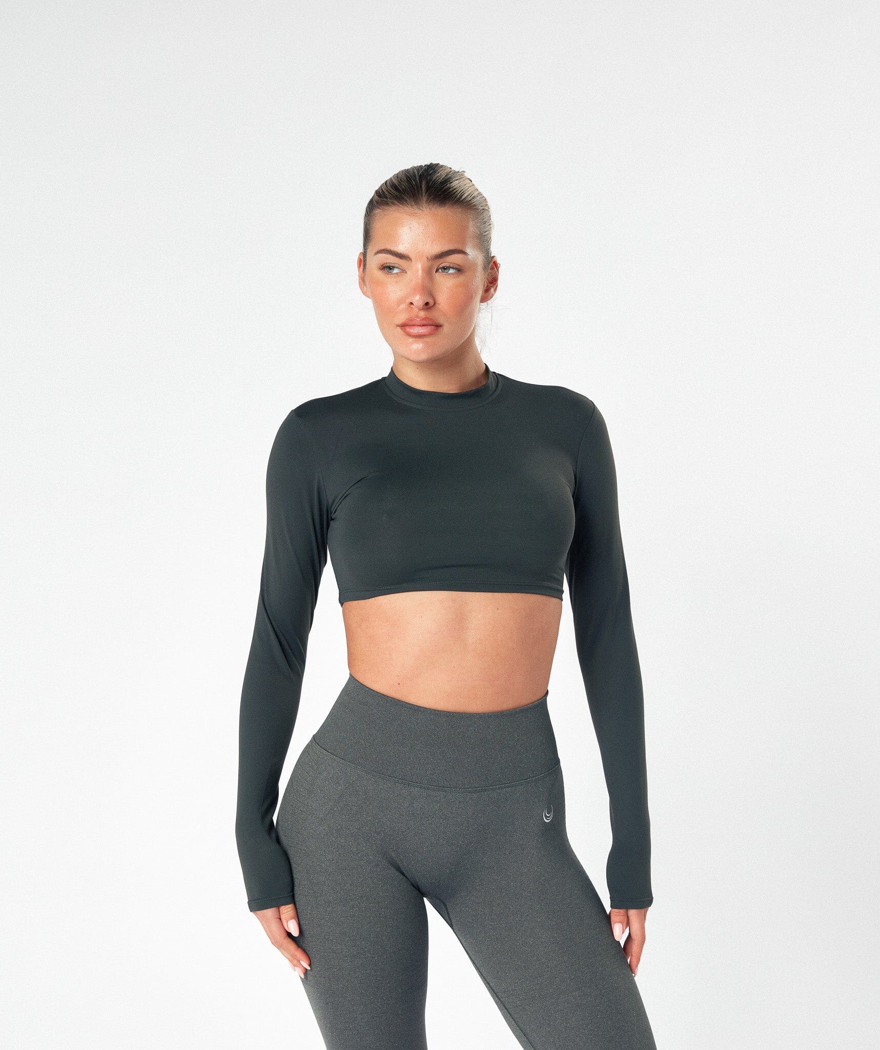 High Neck Open Back Long Sleeve Top – Lazuli Label